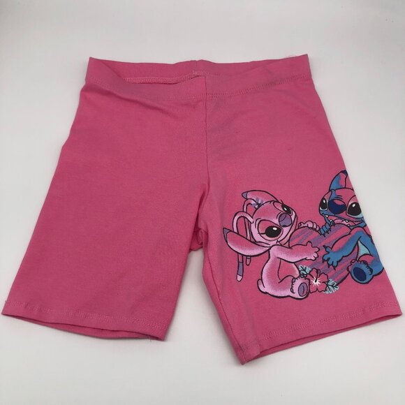 Disney | Bottoms | Disney Lilo Stitch Kids Girls Pink Stitch Angel Bike ...